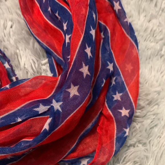 Accessories | Usa Red White Blue Stars Stripes Infinity Scarf | Poshmark